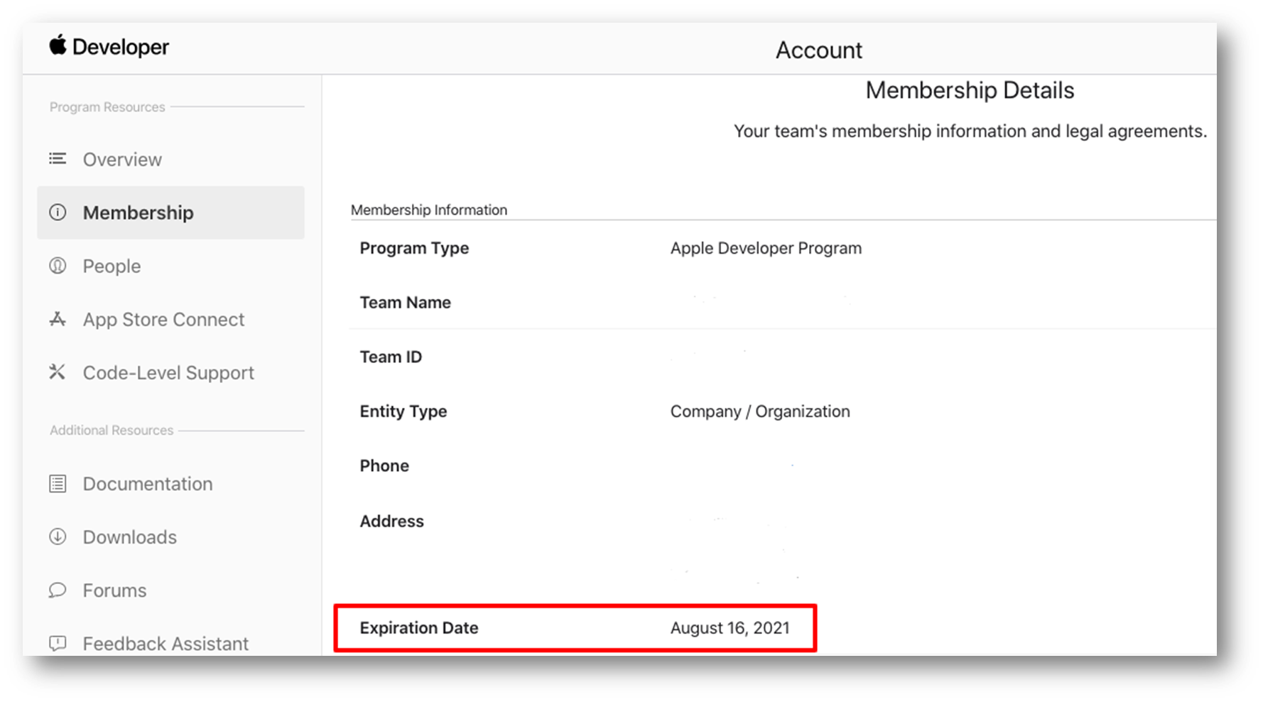 Renew your App Store Developer Account