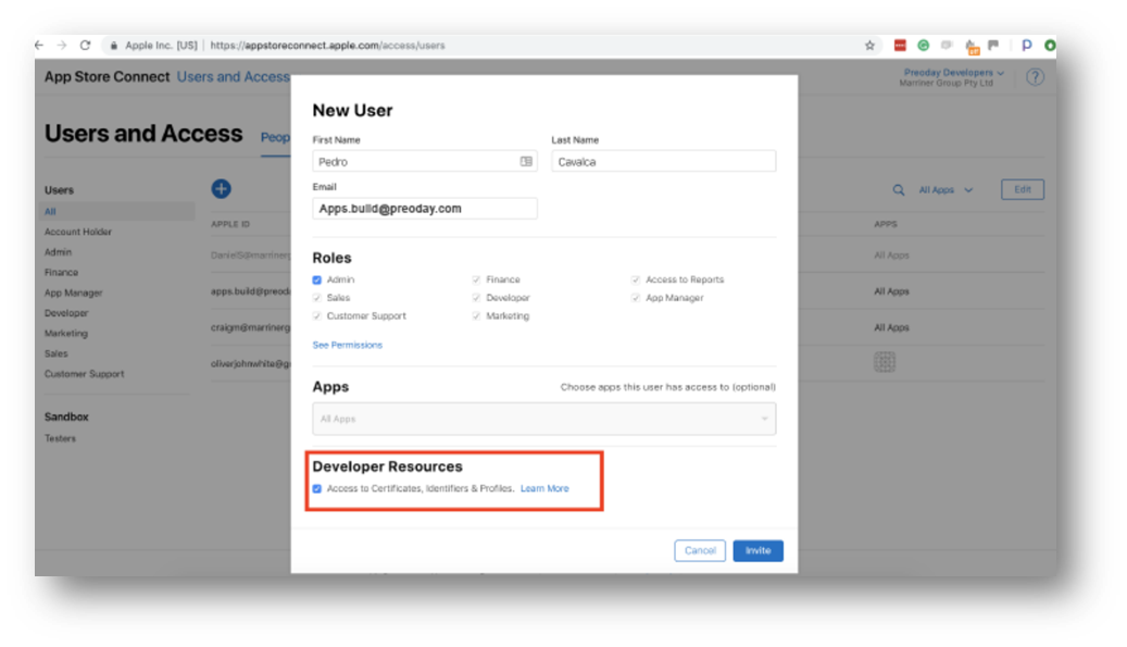 Set up your App Store Developer Account
