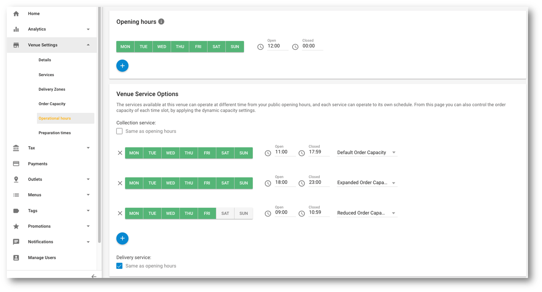 Manage Order Capacity