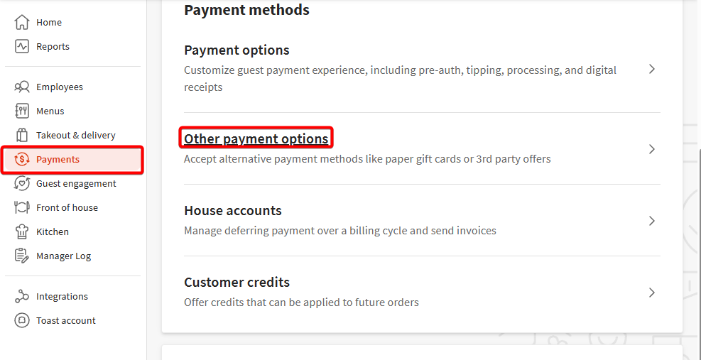Configure your Toast integration